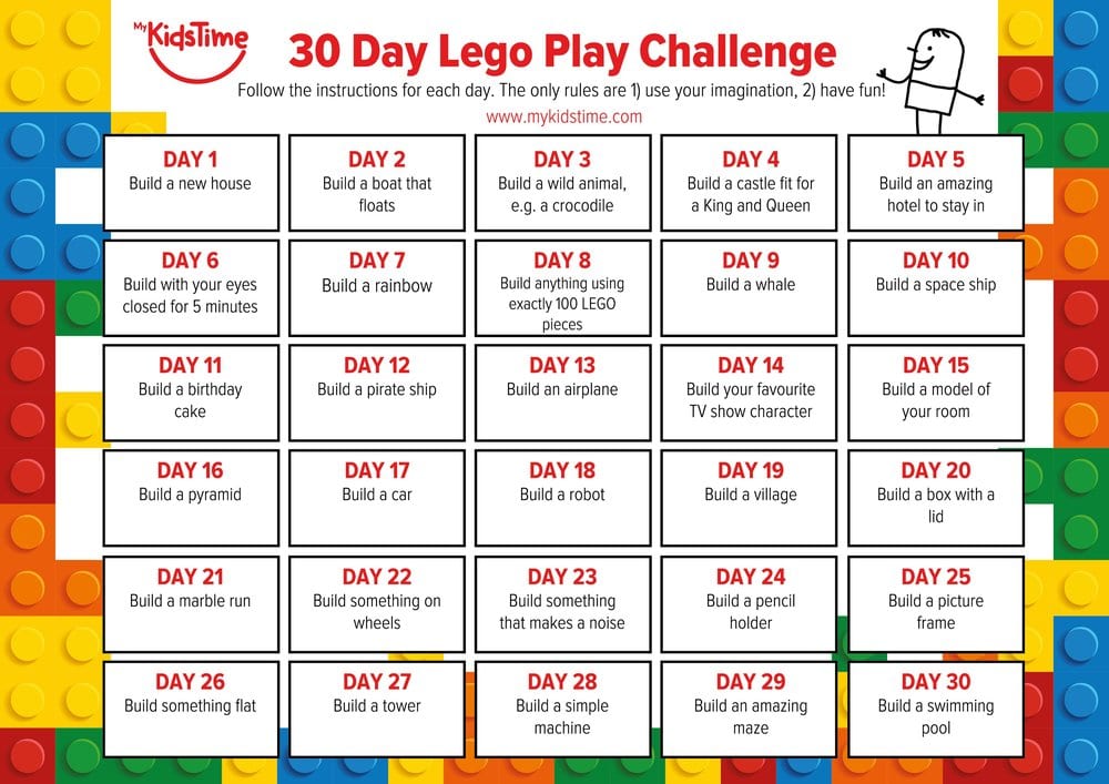 30 Day Lego Challenge For Kids • Enchanted Little World
