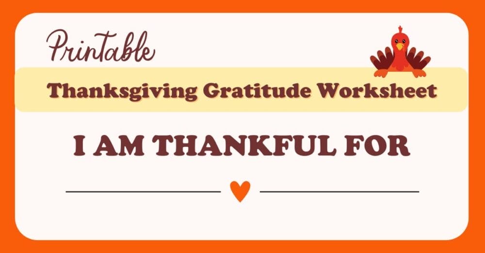 Free Printable Thanksgiving Gratitude 🧡 • Enchanted Little World