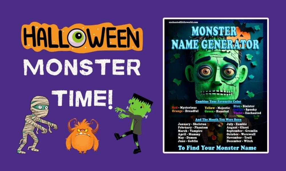 Free Printable Monster Name Generator • Enchanted Little World