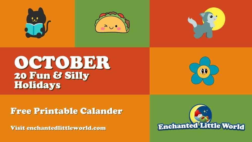 Free Printable October Calendar 🎃📅 • Enchanted Little World