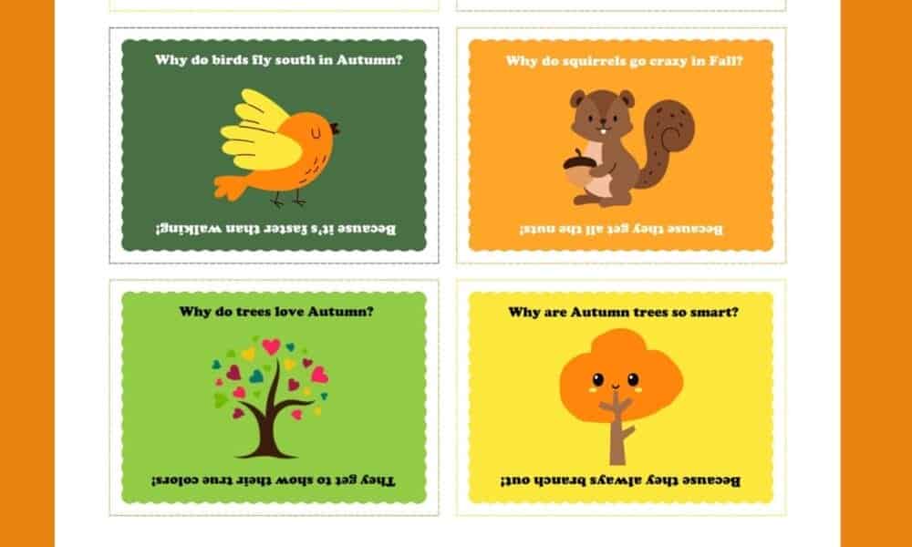 Free Printable: Autumn Lunchbox Jokes 🍁 • Enchanted Little World