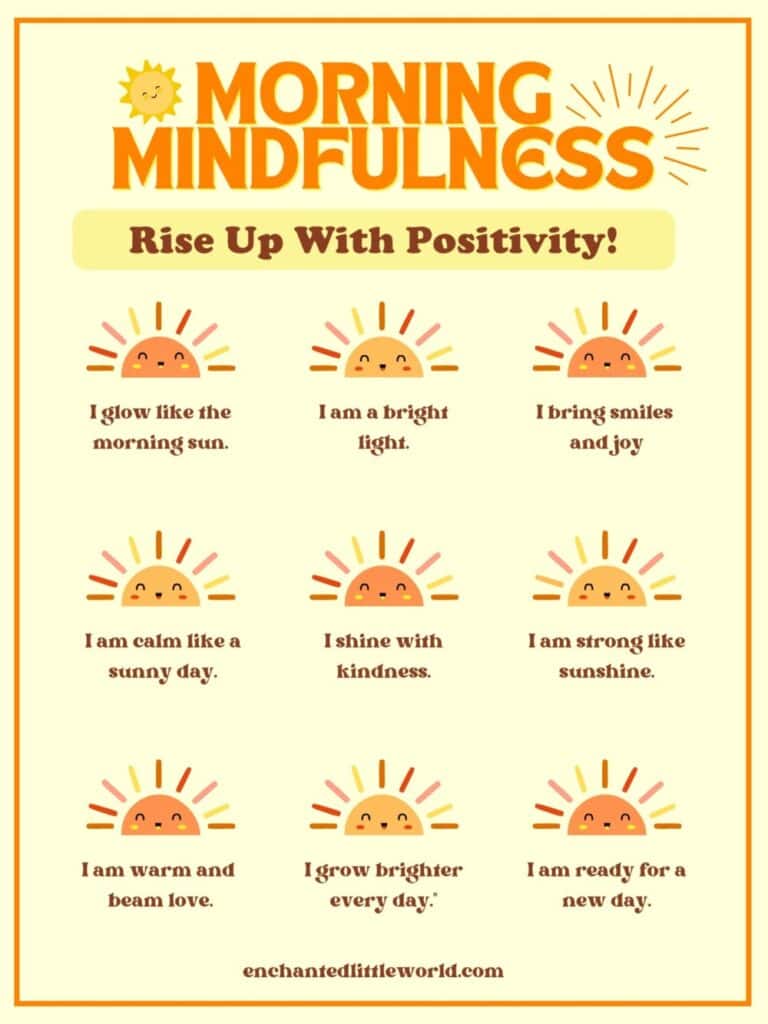 Free Printable Morning Affirmations ☀️ • Enchanted Little World