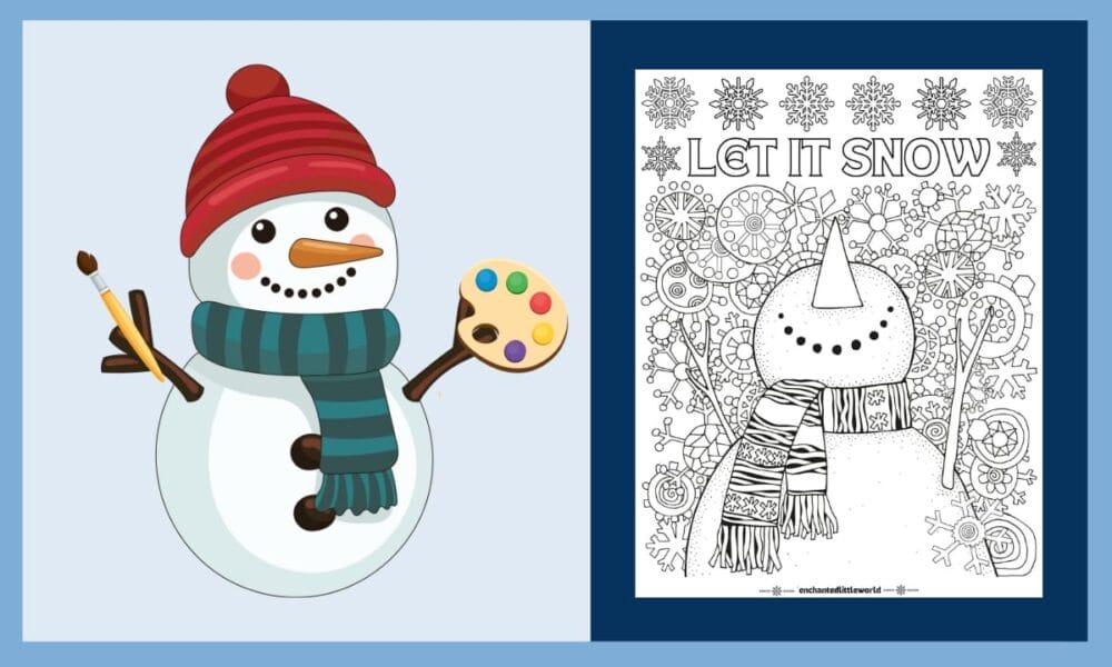Snowflake Winter Coloring Pages Snowflakes