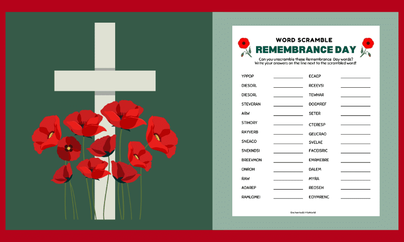 Free Remembrance Day & Poppy Day Printables • Enchanted Little World