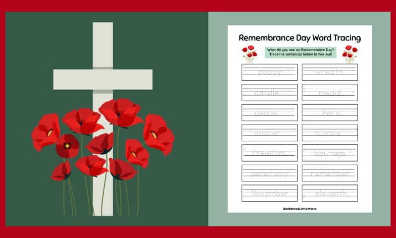 Free Remembrance Day & Poppy Day Printables • Enchanted Little World