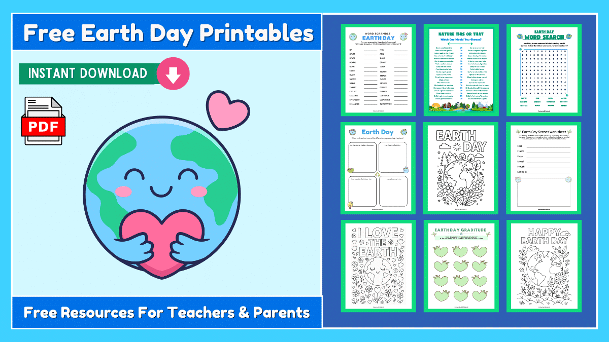 Free Earth Day Printables (2026) • Enchanted Little World