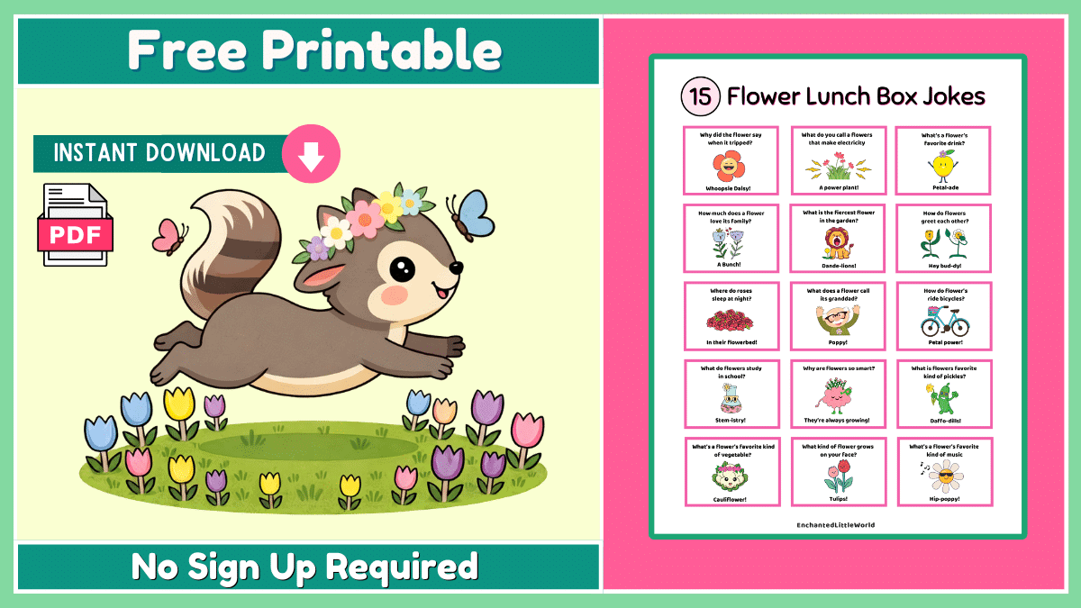 Free Spring Lunch Box Jokes For Kids • Enchanted Little World